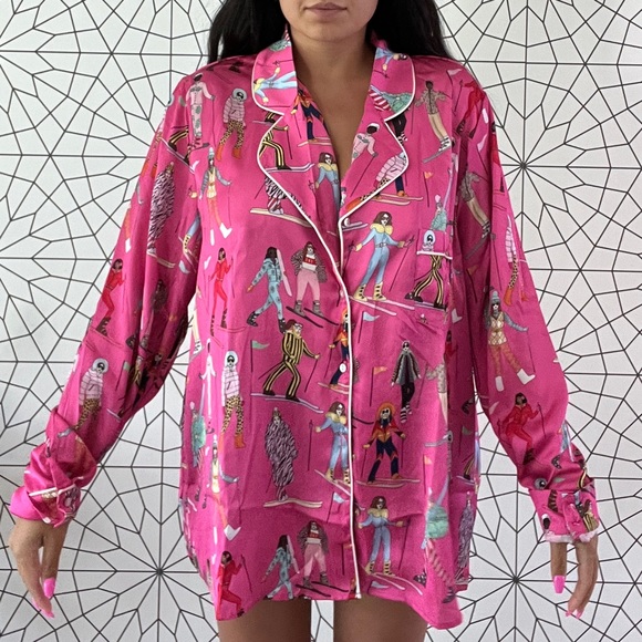 Karen Mabon | Tops | Barbie Oversized Apres Ski Shirt | Poshmark